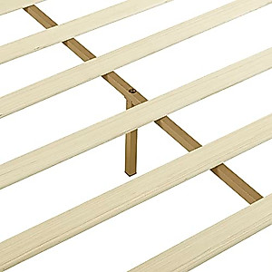 BIKAHOM Austin Solid Bamboo Platform Bed Frame, Twin, 10.5 Inch Modern Solid Bamboo Foundation with Headboard, Wooden Slat Support System, No Box Spring Needed, Easy Assembly, Bedroom Furniture, Honey