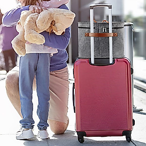 Hat Box, Hat Boxes for Women/Men Storage, 17" D x 10" H, Round Hat Storage Box Container for Closet, Clothes Storage Bin for Stuffed Animal Toy, Foldable Hat Box for Travel with Dustproof Lid (Grey)