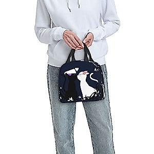 GOERTPO Cute Insulated Lunch Box Large Capacity Lunch Bag Reusable Bento Boxs Durable Portable Heat Cold Lunch Tote Bags