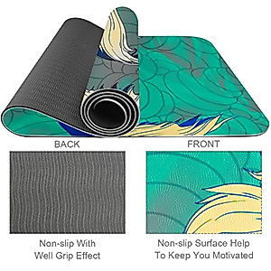 Yoga Mat, Yoga Mats for Home Workout, Workout Mat, Exercise Mats, Pilates Mat, Fish Carp Colorful