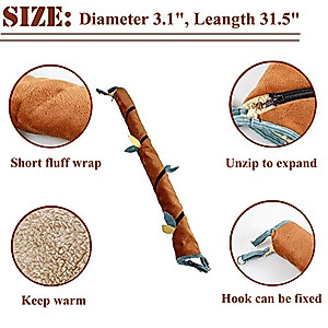 SEIS 5 Pcs Forest Sugar Glider Hanging Cage Accessories Set Leaf Wood Design Small Animal Hammock Channel Ropeway Nest Tree Stump for Hamster Guinea Pig Rat Gerbil Squirrel Birds Parrot (5 PCS)