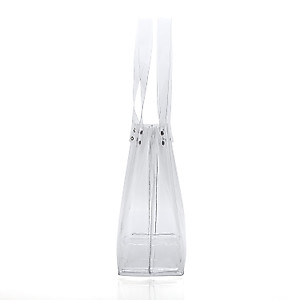 LAM GALLERY Women's PVC Clear Tote Bag for Working Beach Concert Sports Events Bag (Horizontal Style)