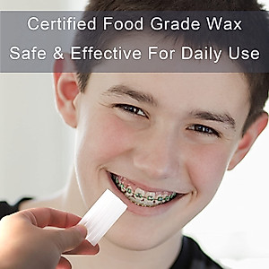 Aoutrow12 PACK Braces Wax Dental Wax with Colorful Storage Cases, 60 Orthodontic Wax Strips for Braces Aligners Wearer