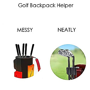 Dogxiong 2 Pack Golf Club Bag Clips On Putter Clamp Holder Organizer Value Durable Plastic Black Putting Clip Golf Accessories for Men Women Golfer