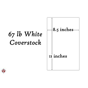 White Pastel Color Card Stock | 67Lb Cover Cardstock | 8.5" x 14" Inches | 50 Sheets Per Pack