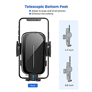 Car Phone Mount - Upgraded Windshield Dashboard Car Phone Holder with Long Gooseneck Phone Holder for Car Windshield, Compatible with iPhone 13 12 Pro Max 11, Galaxy Note 22 S21 S20 and More