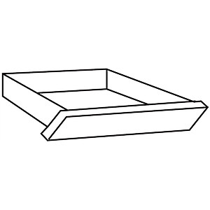 HON Single Pedestal Center Drawer, 22 by 25-3/8 by 2-1/2-Inch, Harvest