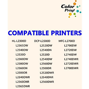 2-Pack ColorPrint Compatible TN-660 Toner Cartridge Replacement for Brother TN660 TN630 Used for HL-L2300D HL-L2365DW HL-L2360DW HL-L2380DW DCP-L2540DN DCP-L2540DW MFC-L2720DW MFC-L2740DW Printer