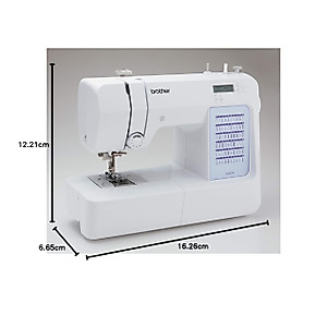 Brother CS5055 Computerized Sewing Machine, 60 Built-in Stitches, LCD Display, 7 Included Feet, White