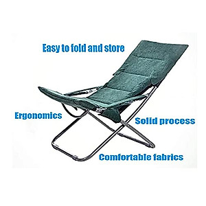 GFHLP Outdoor Leisure Thickened Break Folding Lounge Chair Removable Chair Cover Home Chair Convenient Folding Storage