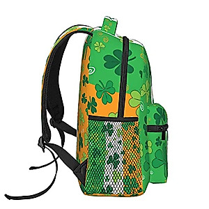 Juoritu St. Patrick's Day Backpacks, Laptop Backpacks for Travel Work Gifts, Lightweight Bookbags for Men and Women