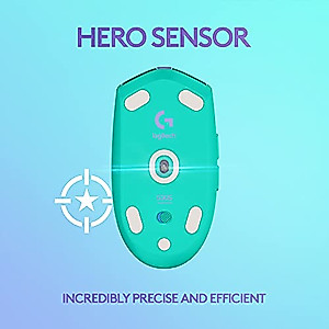 Logitech G305 LIGHTSPEED Wireless Gaming Mouse, Hero 12K Sensor, 12,000 DPI, Lightweight, 6 Programmable Buttons, 250h Battery Life, On-Board Memory, PC/Mac - Mint