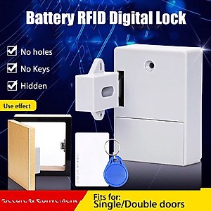 QIUNI Battery IC Card Sensor Cabinet Drawer Intelligent SmartLock DIY Invisible Hidde Digital Lock Without Perforate Hole