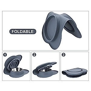 Pecute Dog Bowl Slow Feeder Bloat Stop Pet Bowl Eco-Friendly Non-Toxic No Choking Healthy Design Bowl with No-Spill Non-Skid Silicone Mat Stainless Steel Water Bowl for Dogs Cats and Pets