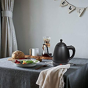 BLBO Gooseneck Kettle ,110v Electric kettle 1.0L Pot body 100% Stainless Steel Electric tea kettle High temperature blisters drainage groove is designed in the handle Quick Heating Pour Over Kettle