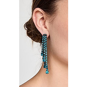 Elizabeth Cole Women's Sophia Earrings, Teal, Blue, One Size