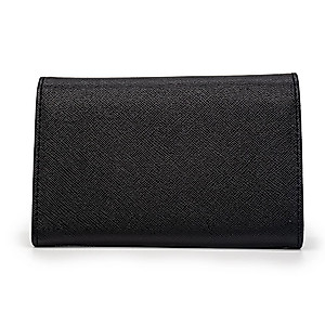 Buckle-Down Marvel Comics Wallet, Foldover, Loki Icon Gold Green Metal Emblem, Black Vegan Leather