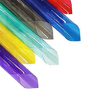 ONEART | 12 Gauge Clear Tinted Plastic Vinyl, 16"x48" See Through Vinyl Fabric-Coffee