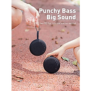 Fosi Audio B2 Bluetooth Shower Speaker, IPX7 Waterproof Bluetooth Speaker with 24H Playtime, Supports TWS Stereo Sound Mode, Portable Speakers Bluetooth Wireless for Outdoor, Hiking, Camping, Boating