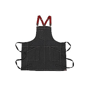 Chef Works Unisex Berkeley Short Bib Apron, Indigo Blue, One Size