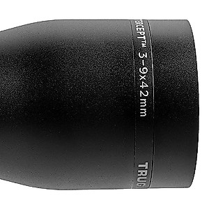 TRUGLO TRU-BRITE 30 Series Illuminated Tactical Rifle Scope with Etched Illuminated Dual Color Reticle and Scope Mount, 3-9 x 42mm, Black