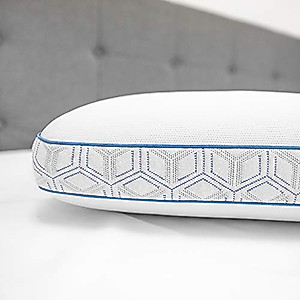 SensorPEDIC Memory Foam Pillow Standard Size, Therapeutic Memory Foam, Cooling Gel Technology, Luxury Cooling Cover, Breathable Foam Technology, Supportive for All Sleep Positions, Standard Size