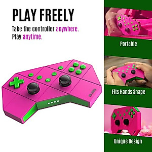PB Tails CHOC Pink Switch Controller | Bluetooth Wireless Game Controller for Android, PC, STEAM, Raspberry Pi, Windows | Cute Switch Controller | Ideal Gaming Collectibles & Gaming Gift | Neon Pink