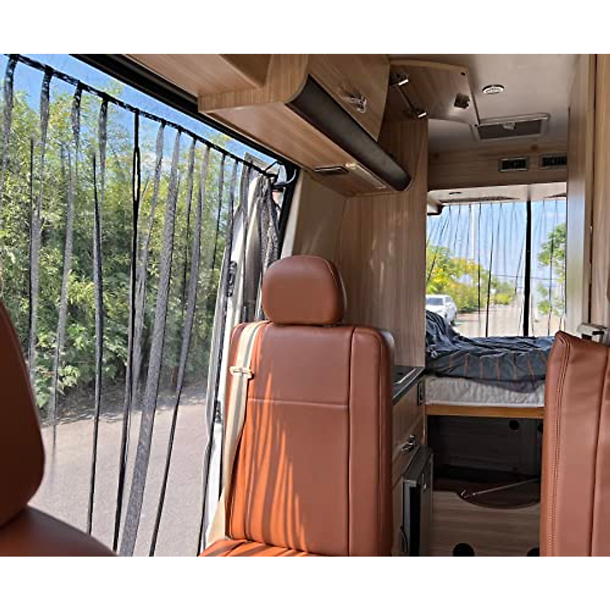 mucol Sliding Door Magnetic Vans Screen for Sprinter Camper and Other Campervans，Easy Install, Magnetics on All Four Sides for Van Life Essentials, Magnetic Closure, 83"(H) x 63"(W)