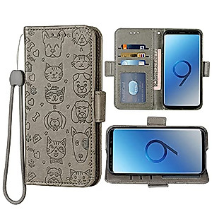 FDCWTSH Compatible with LG V60 ThinQ V60ThinQ 5G G9 Thin Q Wallet Case Wrist Strap Lanyard Leather Flip Card Holder Stand Cell Accessories Phone Cover for LGV60 V 60 60ThinQ 60V Women Men Grey