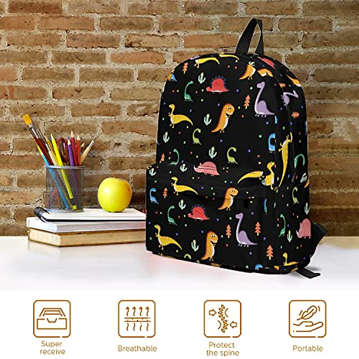 Travel Backpack Dinosaurs Backpacks Laptop Backpacks Lightweight Daypack Mini Backpack For Boys Girls 16 Inch