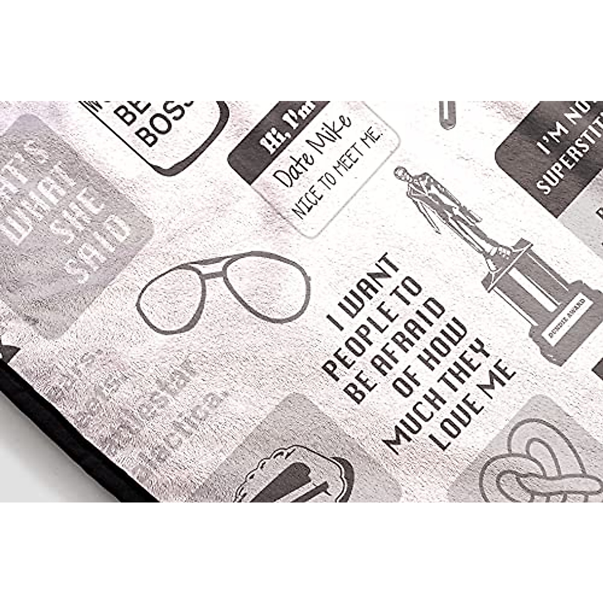 Jay Franco The Office Dundees Blanket - Bedding Measures 90 x 90 inches - Fade Resistant Super Soft Fleece (Official The Office Blanket)