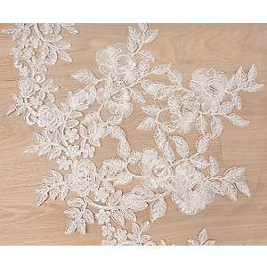 EllieWely Long Cathedral Length 1 Tier Lace Wedding Bridal Veil F17 3 M Ivory