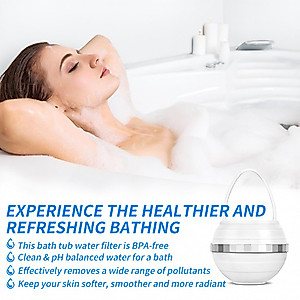 Bath Ball Filter-Bathtub Water Filter Removes Hundreds of Contaminants for Softer,Bathwater Purifier for Healthier Skin and Hair,BPA Free-2,500 Gallons of Filtration