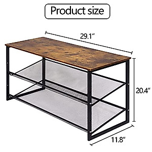 Garden 4 you 3-Tier Tilting Adjustable Freestanding Shoe Rack 6-8 Pairs 29 in Length for Durability and Stability for Entryways, Hallways, Closets, Dormitory Rooms, and Industries