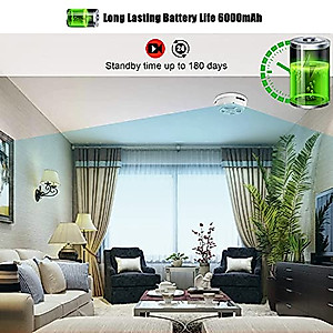 nanshiba Hidden Camera Smoke Detector, Spy Camera for Home Surveillance with Night Vision Motion Detection, 1080P Security Cameras Indoor Wireless, Nanny WiFi Cam, 180 Days Battery Power