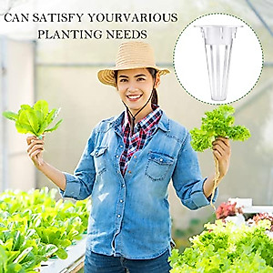 100 Pcs Hydroponic Growing Kit Include 50 Pcs Hydroponic Plant Replacement Basket Plant Growing Containers and 50 Pcs Seed Pot Label for Grow Sponges Basket Compatible with Hydroponic Growing System