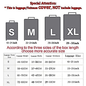 Ystardream Van Gogh Starry Night Travelling Luggage Cover Washable Suitcase Protector Anti-scratch Suitcase Cover Colorful Luggage Suitcase Protective Cover Fits20 inch Inch