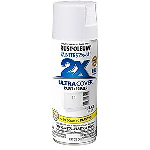 Rust-Oleum 249126 Matte Painter's Touch 2X Ultra Cover, 12 Ounce (Pack of 1), Flat White