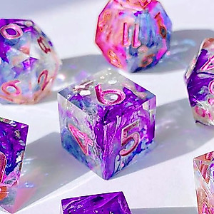 BABORUI Dice Molds for Resin, 7 Shapes DND Dice Resin Mold Silicone, Integrated Polyhedral Dice Silicone Molds for Making DND Dice Set Table Board Game