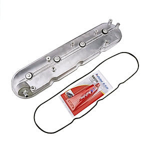 ONER AUTO PARTS Driver Side Valve Cover with Gasket & Bolts Compatible with 1999-2008 Cadillac Escalade, Chevy Silverado, Suburban, Tahoe, Trailblazer, GMC Sierra, Yukon, Replace# 12570427 264-965