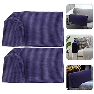 FOMIYES 2pcs Sofa Armrest Covers - Slip Stretch Couch Armrest Covers Furniture Armrest Armchair Protector Slipcovers Arm Guard Sleeve for Chairs Recliner Dogs Cats Pets Cloth A