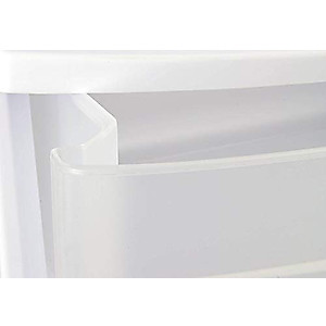Sterilite At Home Plastic 3 Drawer Wide Storage Cart Container with Removeable Casters for Bathroom, Bedroom, and Dorm Organization (3 Pack)
