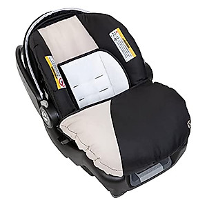 Baby Trend Ally Newborn Baby Infant Car Seat Carrier Travel System with Harness and Extra Cozy Cover for Babies Up to 35 Pounds, Modern Khaki