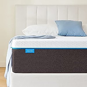 JINGWEI Queen Size Mattress, 12 inch Cooling-Gel Memory Foam Mattress Bed in a Box, Breathable Bed Mattress, 60" * 80"