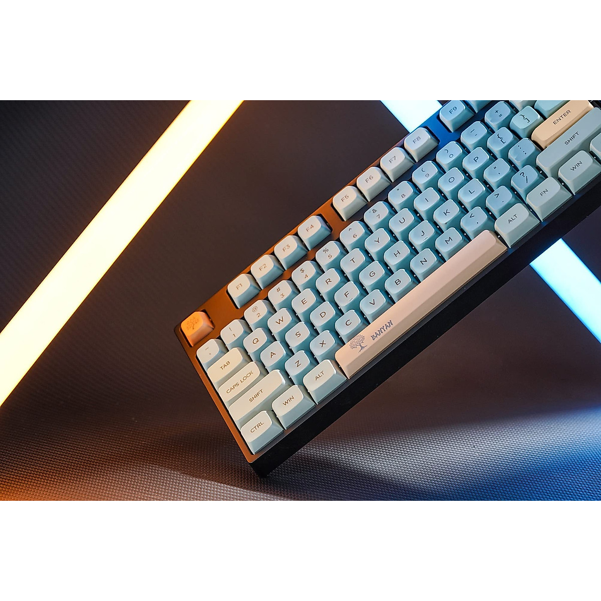 ZMX PBT Dye Sublimation Custom Keycap Set,Banyan Tree Theme XDA Profile Personalized 127 Keys Computer Accessory for MX Switch Mechanical Gaming Keyboard