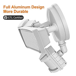 LEPOWER LED Motion Sensor Security Lights Outdoor, 30W 3200LM, 5500K, IP65 Waterproof, 2 Head Motion Detector Flood Light for Garage, Yard, Porch (NOT Solar Powered)