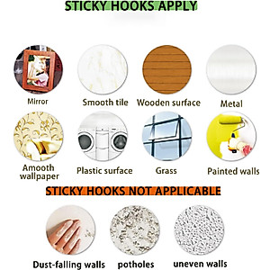 SESIIduo 2 Pack Wall Hanging Storage Bags with Sticky Hooks, Closet Hanging Organizer, Crease Resistant Oxford Fabric, Storage Bags for Bathroom Dorm Room