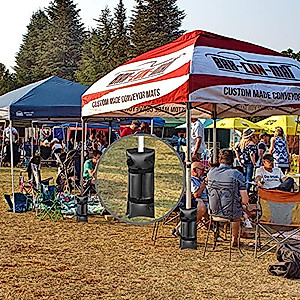 Eurmax USA Foldable Water Weight Bags, Heavy Duty Awning Leg Weights for Pop up Canopy, Tent, Gazebo, Weighted Feet Bag Water Bags, Set of 4(Black)