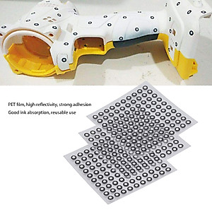 300 Pcs 3D Scanning Marker 3mm ID 6mm OD 3D Scanning Tracking Dot Adhesive Reflective Film Sticker Reference Marking Point for 3D Scanner