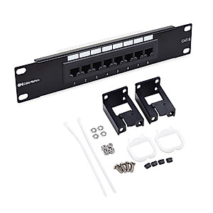 [UL Listed] Cable Matters Mini 8-Port Patch Panel with Mounting Bracket - Compact 10-Inch Wall Mount with 10G Ethernet Support